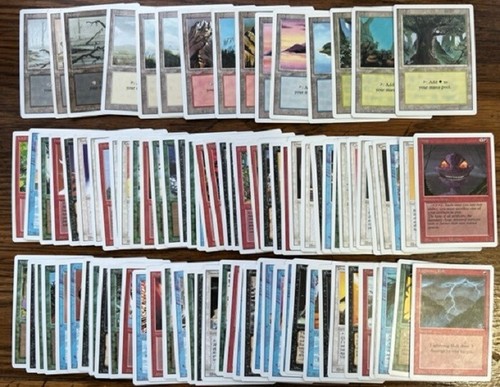 Magic the Gathering Revised Commons Card Set with Basic Lands, 90 Cards ...