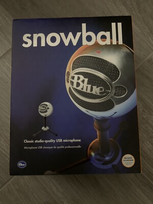 Blue Snowball USB Microphone with Stand *Brushed Aluminum* 836213001936 ...