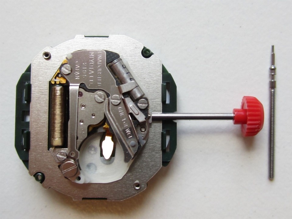 Miyota cal. 2195 quartz 1 jewel N.O.S. watch movement day-night, date ...