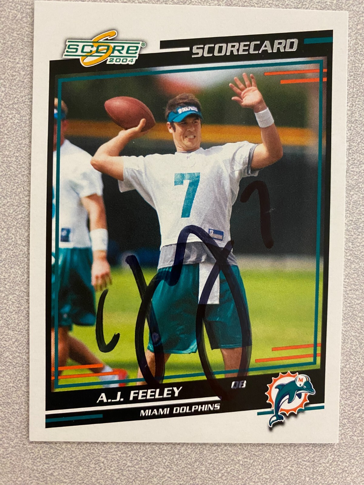 A.J. Feely signed MIAMI DOLPHINS card | eBay