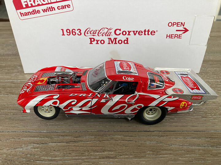 Danbury Mint Coca-Cola 1963 Corvette Pro Mod Die Cast Dragster | eBay