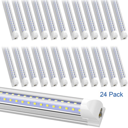 24 Pack LED Shop Light Fixture 54W Linkable T8 6FT LED Tube Light Bulb ...