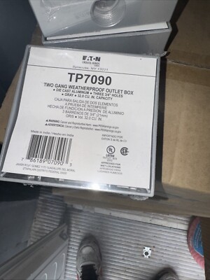 3-EATON Crouse-Hinds 2-Gang Weatherproof Outlet Box Gray Three 3/4 ...