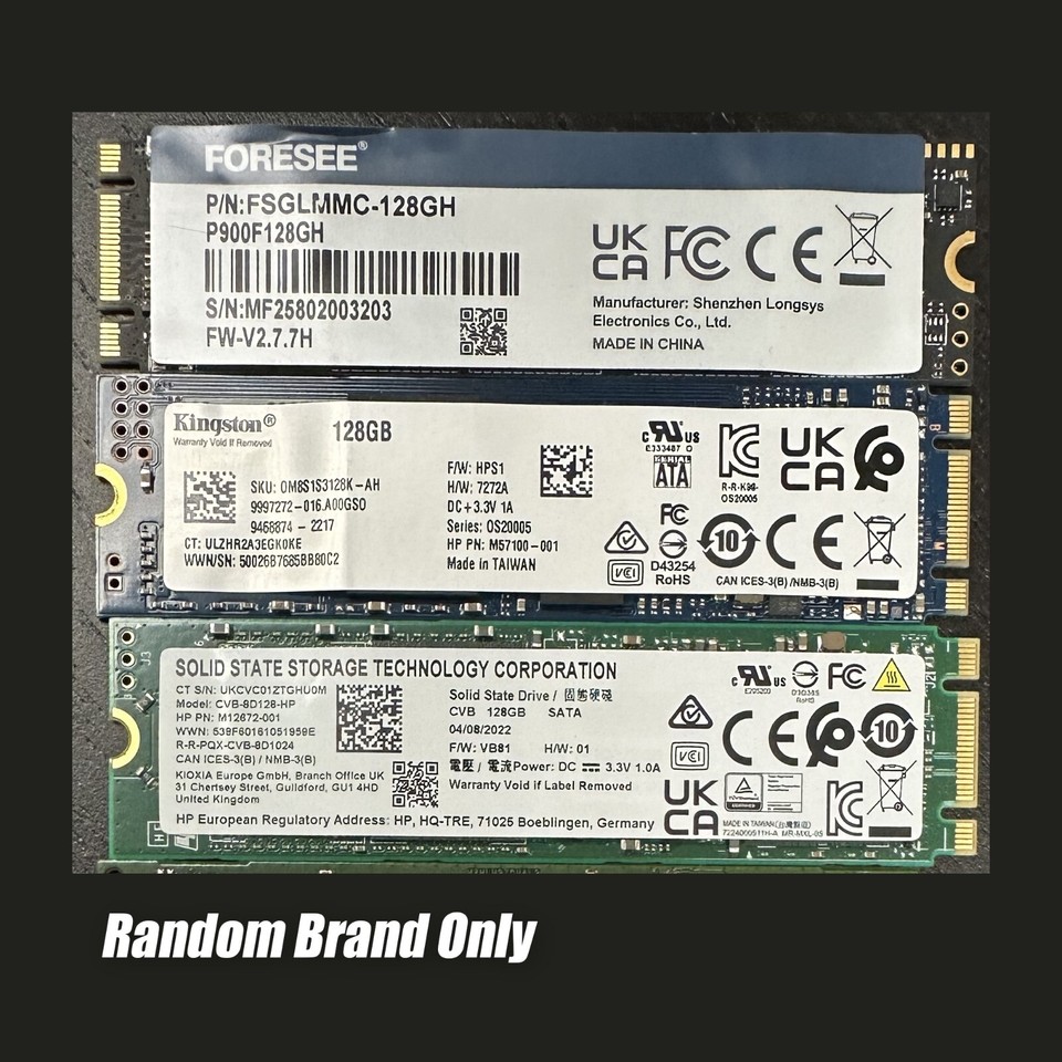 128GB SATA M.2 2280 SSD – Kingston / FORESEE / Phison / Others -Random ...