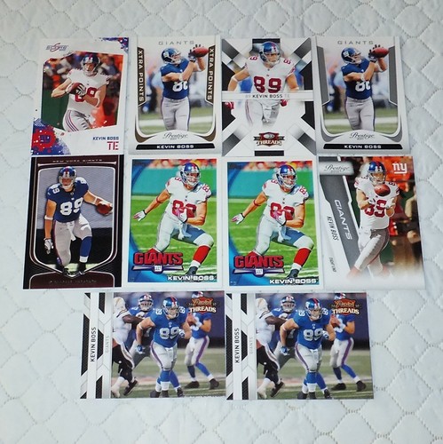 KEVIN BOSS - Tight End - New York Giants - 10 Card Assorted Lot **You ...