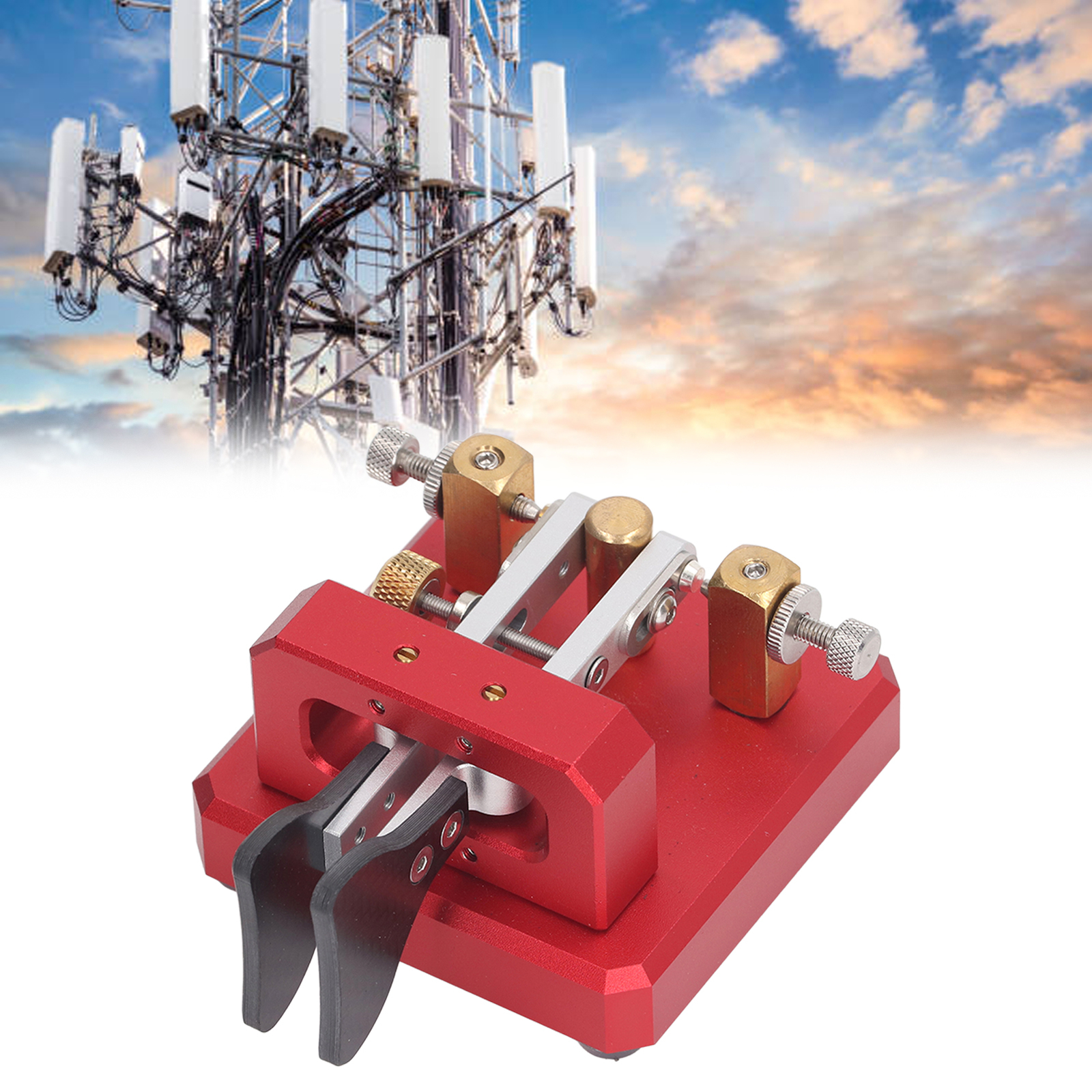 Morse Code Key Double Paddle Automatic CW Shortwave Telegram Tapper MT8 ...