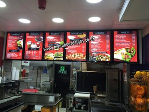 A2 Size LED Menu Board for Takeaways & Restaurants including design ...