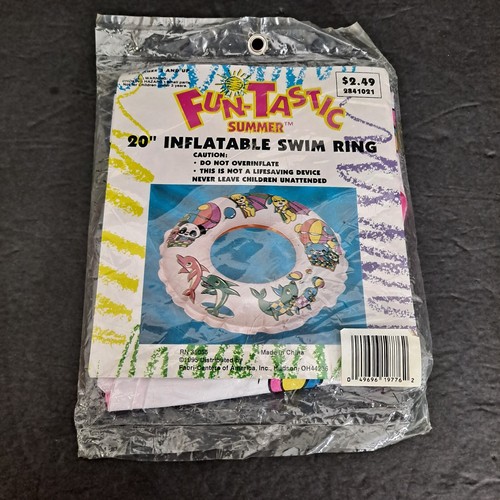 Vintage 90s Funtastic Summer Inflatables 20" Swim Ring Retro 1995 NEW ...