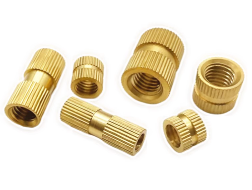 M3 Through Hole Brass Injection Nuts Pre-Embedded Knurled Nut 4.2mm 5 ...