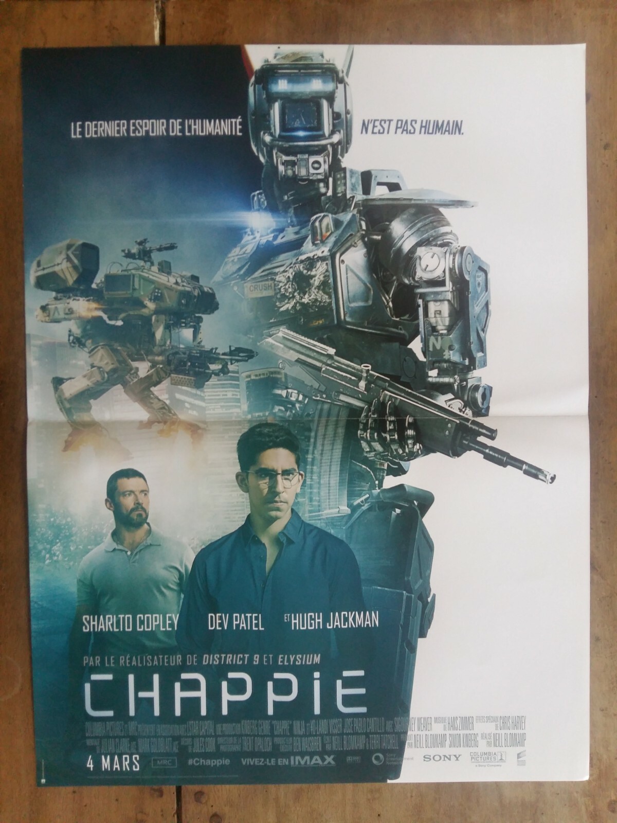CHAPPIE Poster Neill Blomkamp SHARLTO COPLEY Dev Patel 40X60Cm | eBay