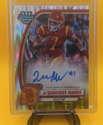 2024 Bowman U Chrome Jo'quavious Woody Marks Stealth SP Auto USC Texans ...
