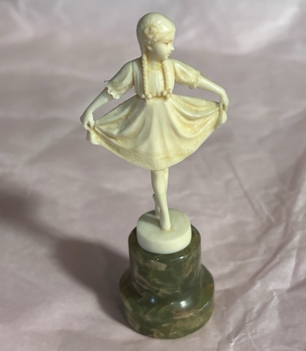 Johann Philippe Ferdinand Preiss Dancer Statue Figure On Art Deco Marble Base | eBay