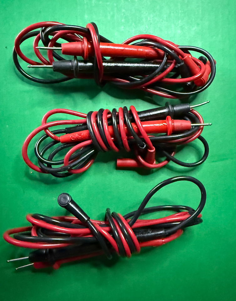 Lot of 7 DMM Test Leads, both needle point and clip leads | eBay