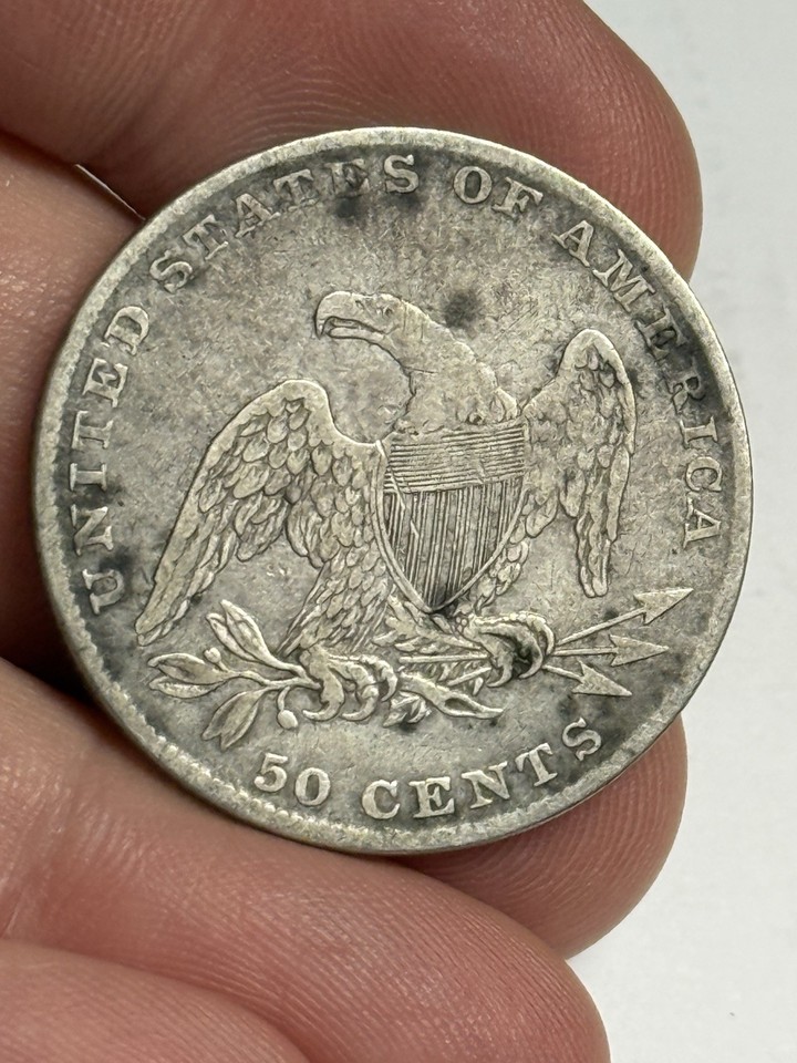 VF 1837 Capped Bust Half Dollar (sm rev scratch) Silver U.S. Type Coin ...