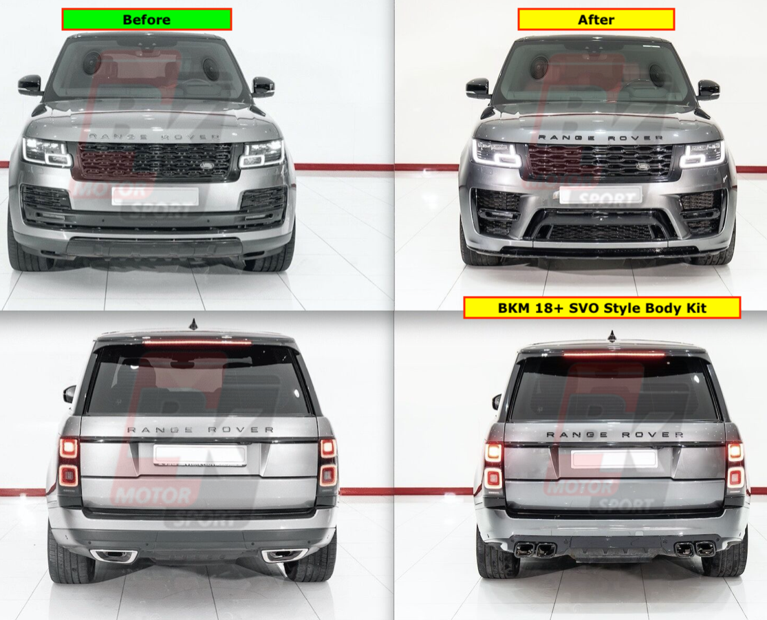 BKM 2018+ Range Rover Full Size L405 SVO Body Kit Front and Rear Bumper ...