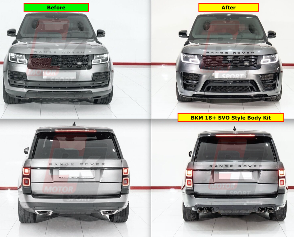 BKM 2018+ Range Rover Full Size L405 SVO Body Kit Front and Rear Bumper ...