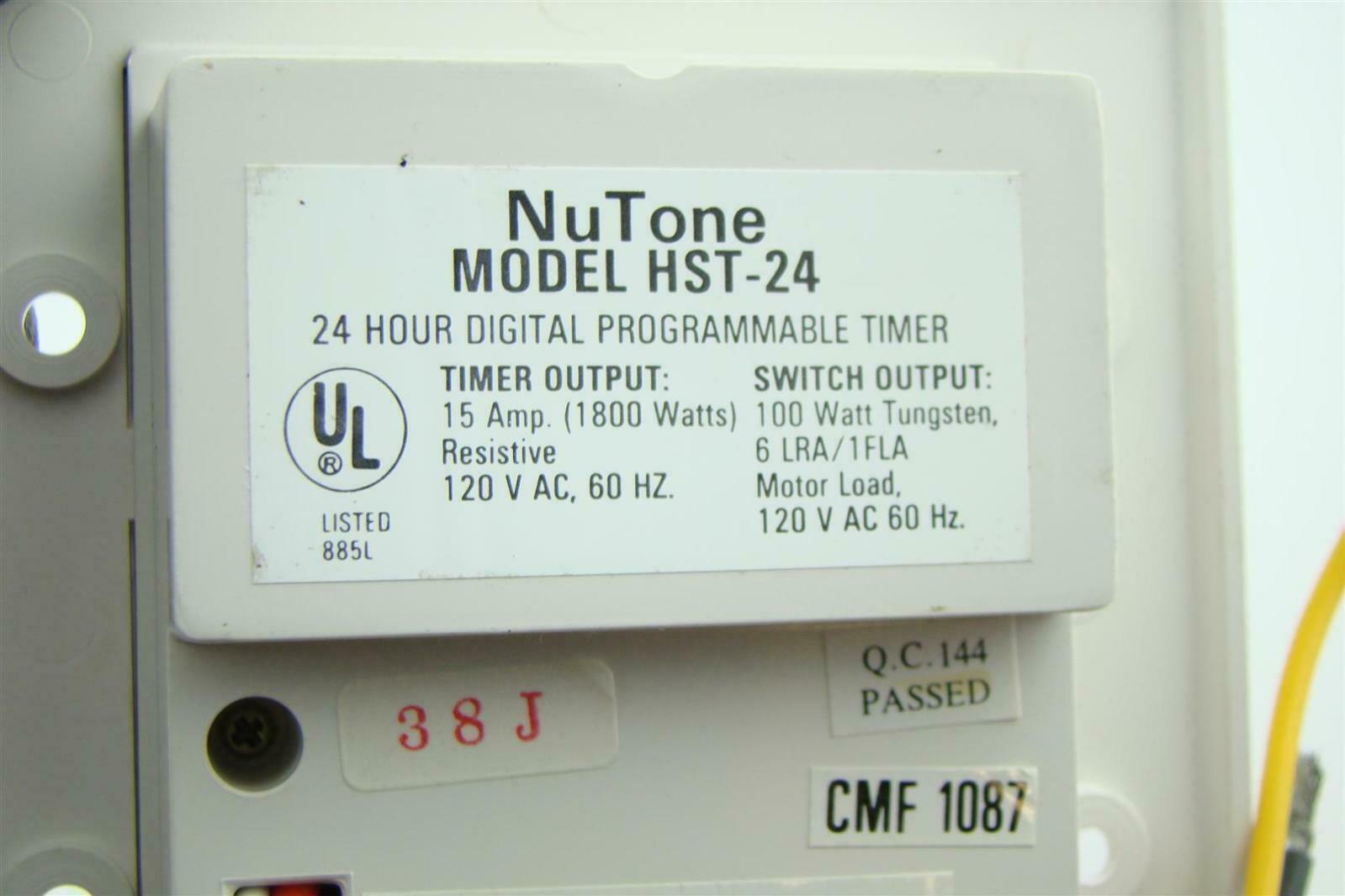 NuTone 24 hour digital Programmable timer 15 Amp 120V AC HST-24 | eBay