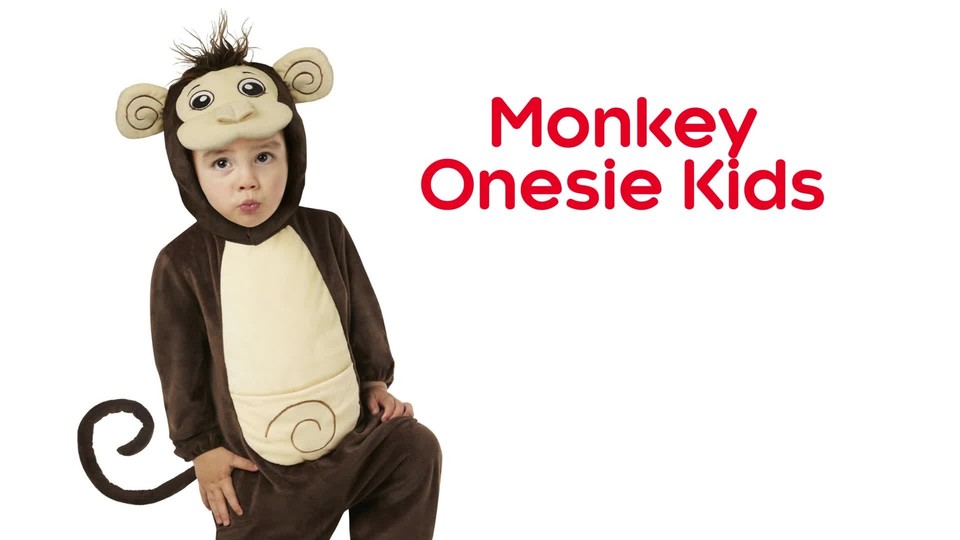 Baby Toddler Monkey Costume Kids Boys Girls Cute Animal Suit + Toy 0 ...