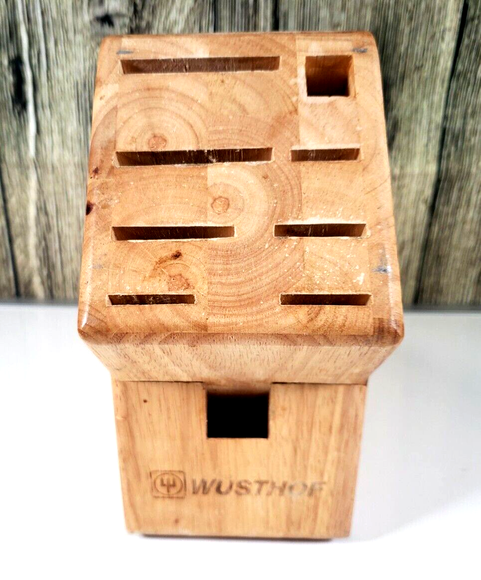 WUSTHOF Knife Block 8 Slot Scissors Slot Solid Wood Cutlery Storage BX ...