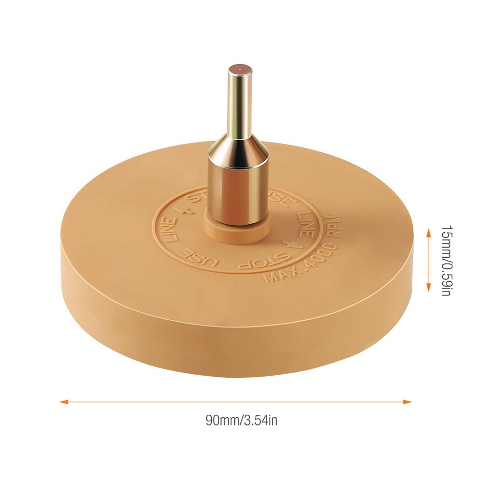 4'' Rubber Eraser Wheel Car Decal Remover For 3M Glue Remove Adhesive ...