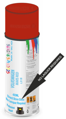 VW Kaefer Mars Red L31B/G6 Colour Direct Gloss Shine Aerosol Paint ...