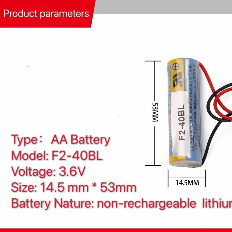 10pcs F2-40bl 2400mah Battery Replace for MITSUBISHI PLC Er6c AA 3.6v ...