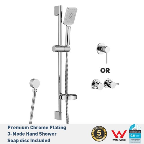 Decaura Shower Rail Set 3-Mode Square Hand Held Shower Head Shower ...