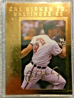 CAL RIPKEN JR 1995 GOLD SIGNATURE CARD 22 KT GOLD !!! | eBay