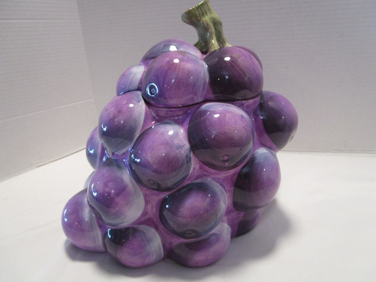 Ceramic Grape Cookie Jar
