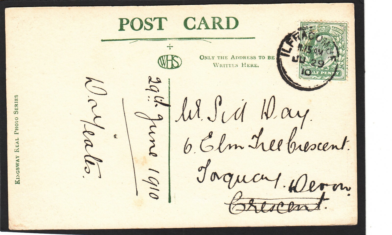 Postcard Lee nr Ilfracombe Devon view of Fuchsia Valley posted 1910 RP ...