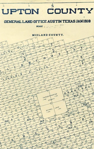Old Upton County Texas Land Office Owner Map Rankin McCamey Midkiff China Lake | eBay