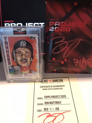 Topps Project 2020 Don Mattingly #33 By Blake Jamieson Autograph Signed ...