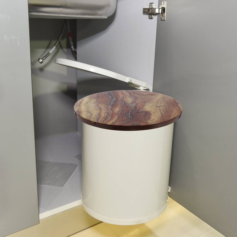 2 Pcs Hotel Garbage Can Lid Domestic Trash Container with Wood Grain ...