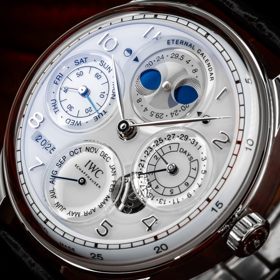 IWC Portugieser Eternal Calendar Platinum White Dial 44mm IW505701 ...