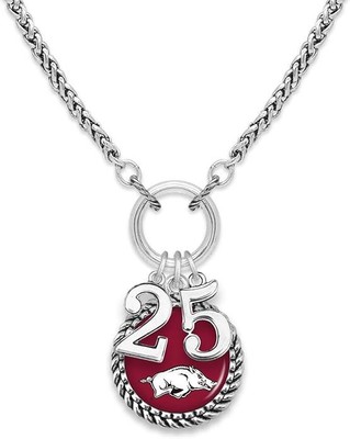 Arkansas Razorbacks Graduation Year 2025 Silver Chain Necklace Jewelry ...