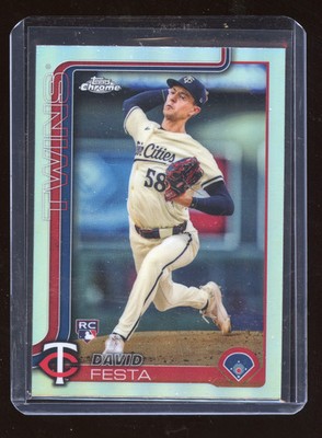 2025 Topps Chrome - DAVID FESTA - #156 Silver Refractor (RC) Twins | eBay