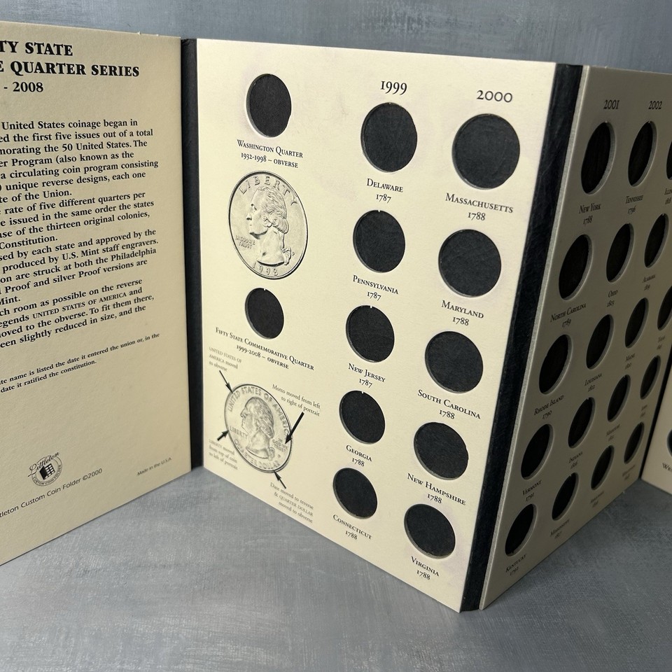 Littleton Coin Folder LCF3 Fifty State Quarters Book Album 1999-2008 ...