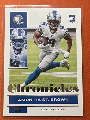 2021 Panini Chronicles #33 Amon-Ra St. Brown Rookie Card Lions | eBay