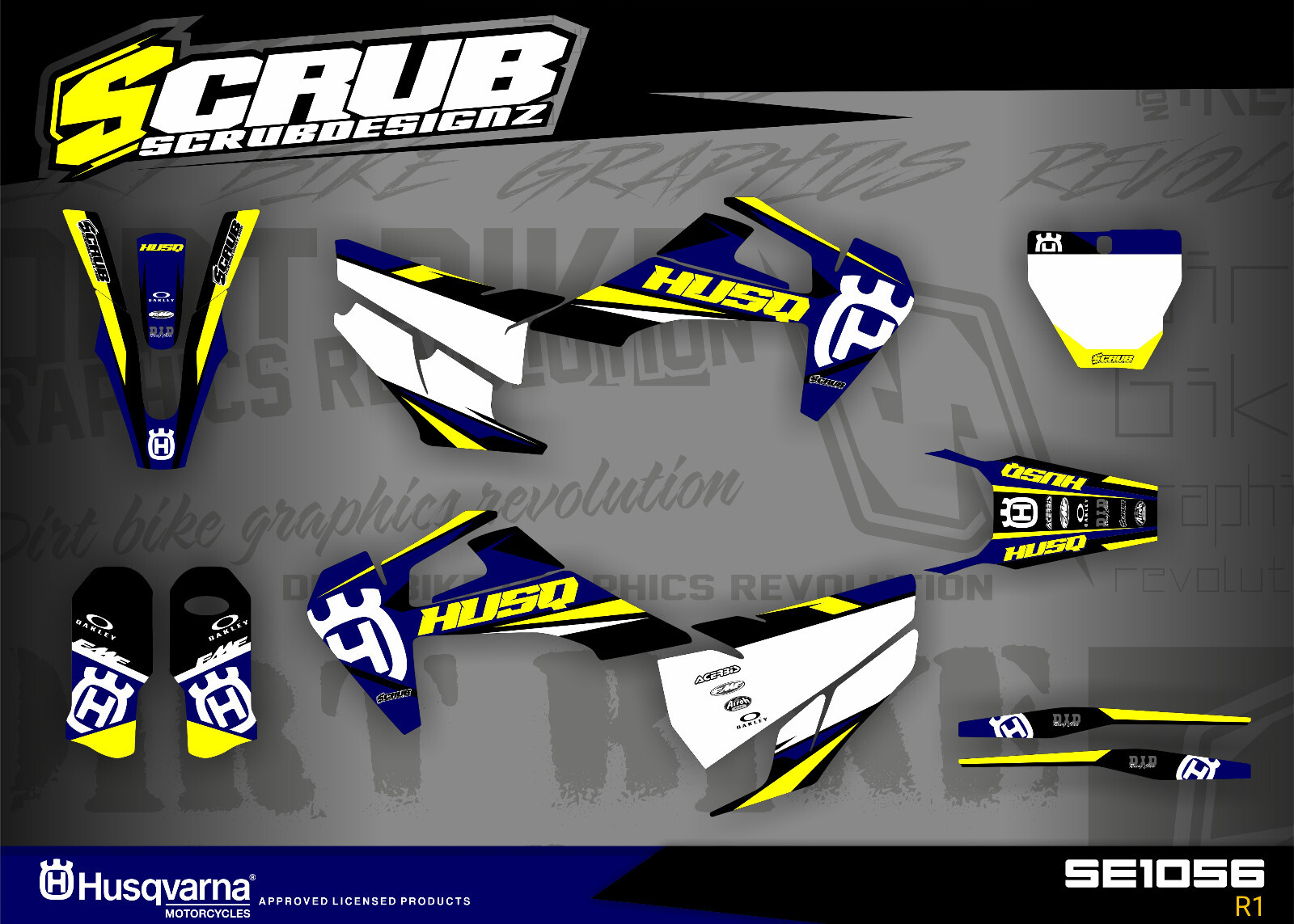 Husqvarna graphics TC - FC 125 250 350 450 - 2019 2020 2021 2022 decals ...