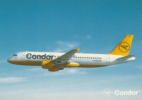 Airline issue postcard - Condor Airbus A320 | eBay