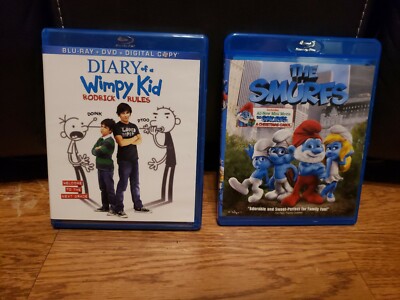 Lot of 2 The Smurfs/The Smurfs: Christmas Carol, Diary Of A Wimpy Kid ...