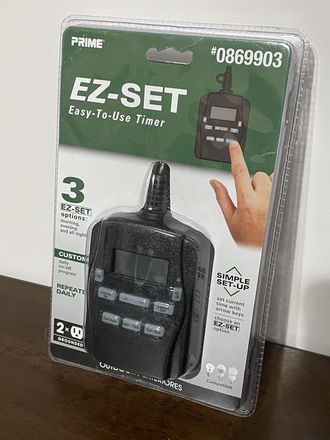 Prime Ez-set Easy to Use Timer 0869903 Outdoor Repeats Daily for sale ...