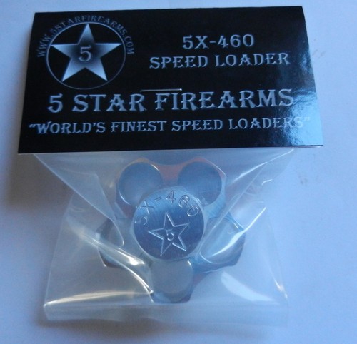 Aluminum Speed Loader; Fits S&W 460, Super Rdhwk; Hlds 5 Rnds 460 S& 5X ...