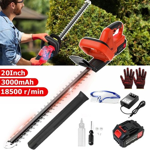 Batteries Cordless Hedge Trimmer 3000mAh Fast Charger Battery Electric ...