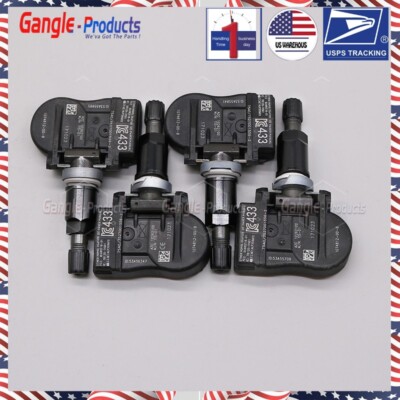 4x 433MHz Car Tire Pressure Monitoring System For Tesla 2021 2022 Model ...