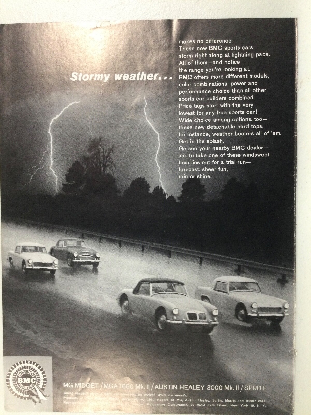 MGMGB22 Vintage Advertisement 1962 BMC Midget MGA Healey Sprite April ...