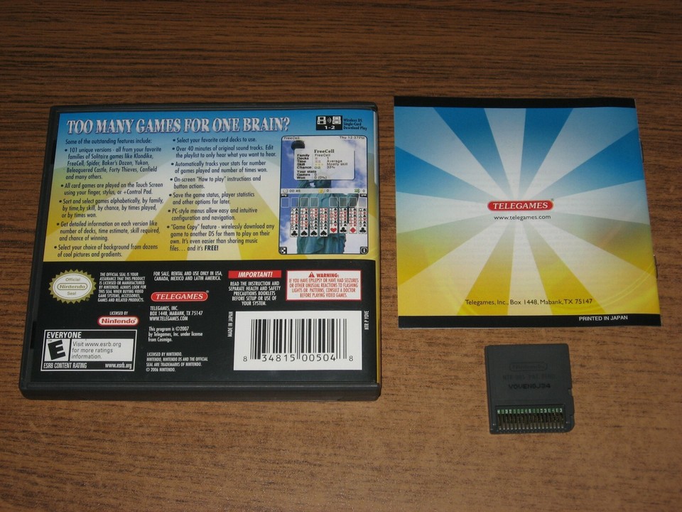 Solitaire Overload (Nintendo DS, 2007) Complete 834815005048| eBay