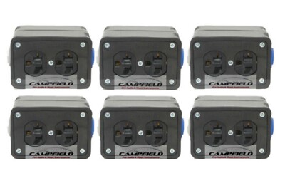 6pk PowerCon Rubber Quad Box Power Distribution Twist-Lock Distro link ...
