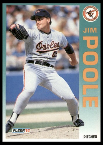 1992 Fleer #23 Jim Poole Baltimore Orioles Baseball Card | eBay