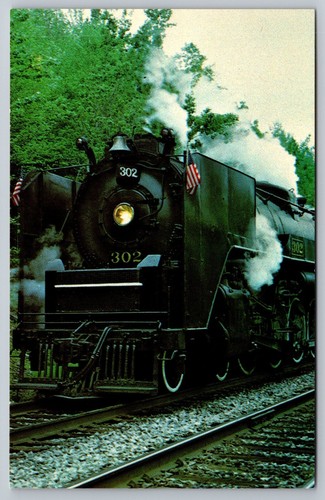 Postcard B 334, Reading Locomotive # 2102, Delaware & Hudson # 302, 5 ...
